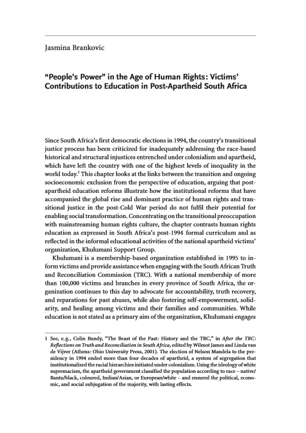 CSVR | "People's Power" in the Age of Human Rights: Victims ...